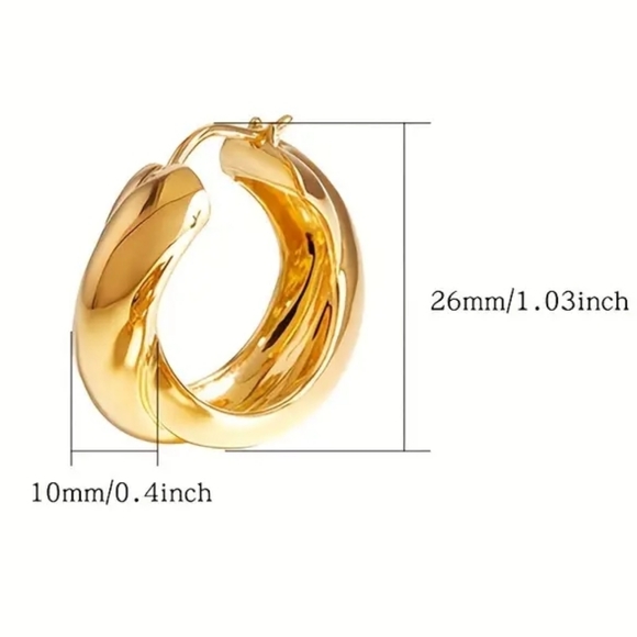 Happy🌛Moon°•. | Jewelry | 36 Stainless Steel 18k Gold Plated Twisted ...